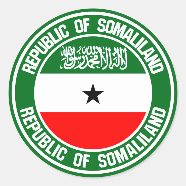 Somaliland Round Emblem Classic Round Sticker | Zazzle
