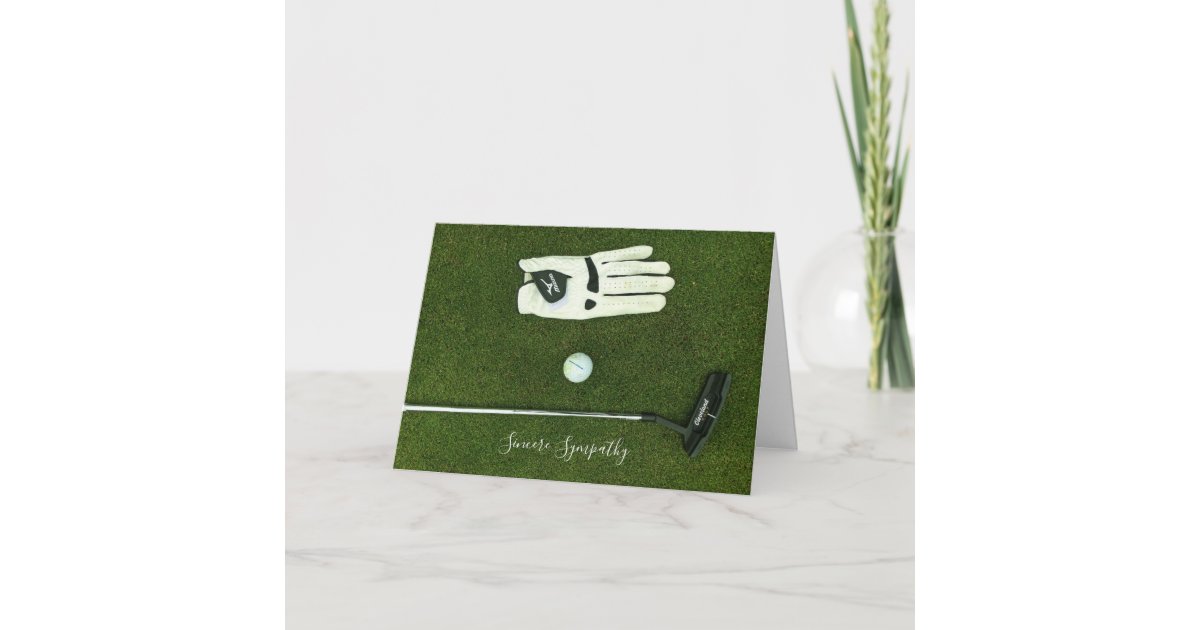 Somber Golf Sympathy Card | Zazzle