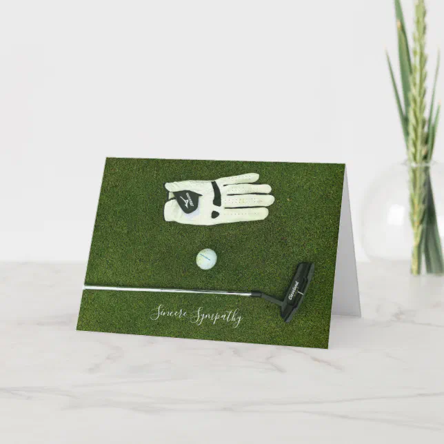 Somber Golf Sympathy Card | Zazzle