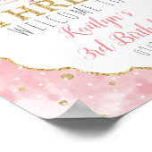 Some Bunny is Turning Three 3rd Birthday Welcome Poster | Zazzle