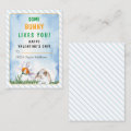 Some Bunny Likes You Valentine's Day Classroom Note Card | Zazzle