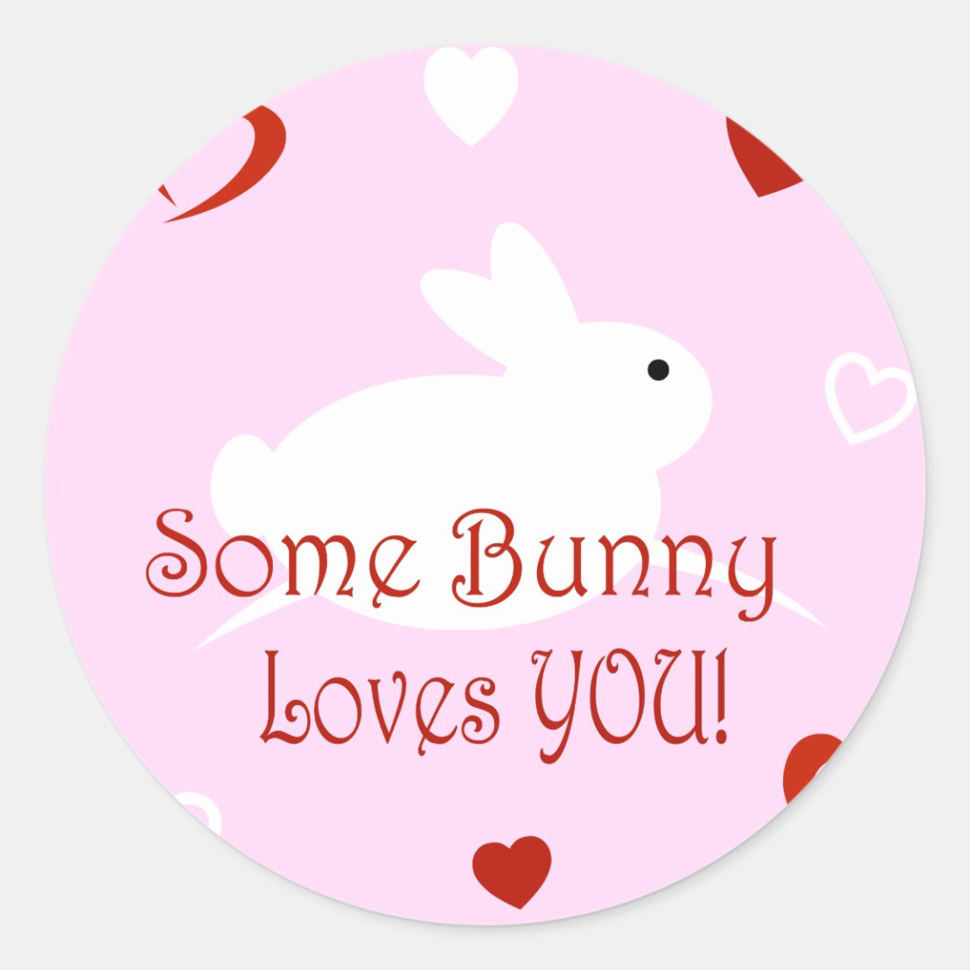 Some Bunny Loves You Valentine's Day Stickers | Zazzle