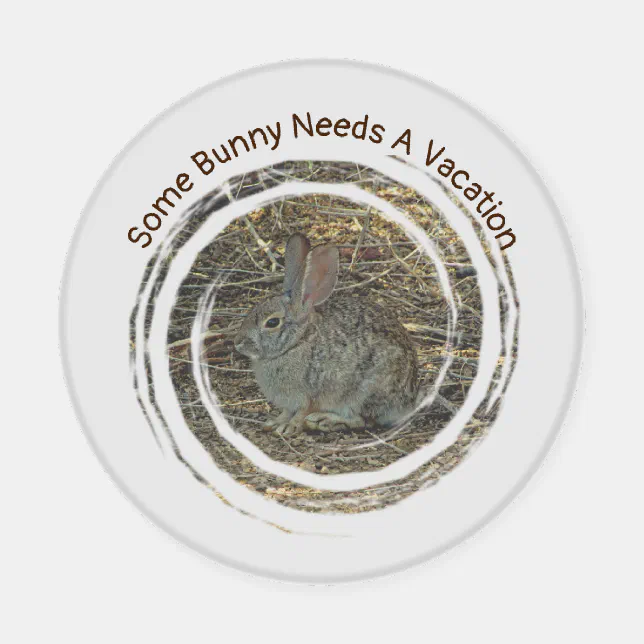 Some Bunny Needs Vacation Small Rabbit Relax Coaster Set | Zazzle