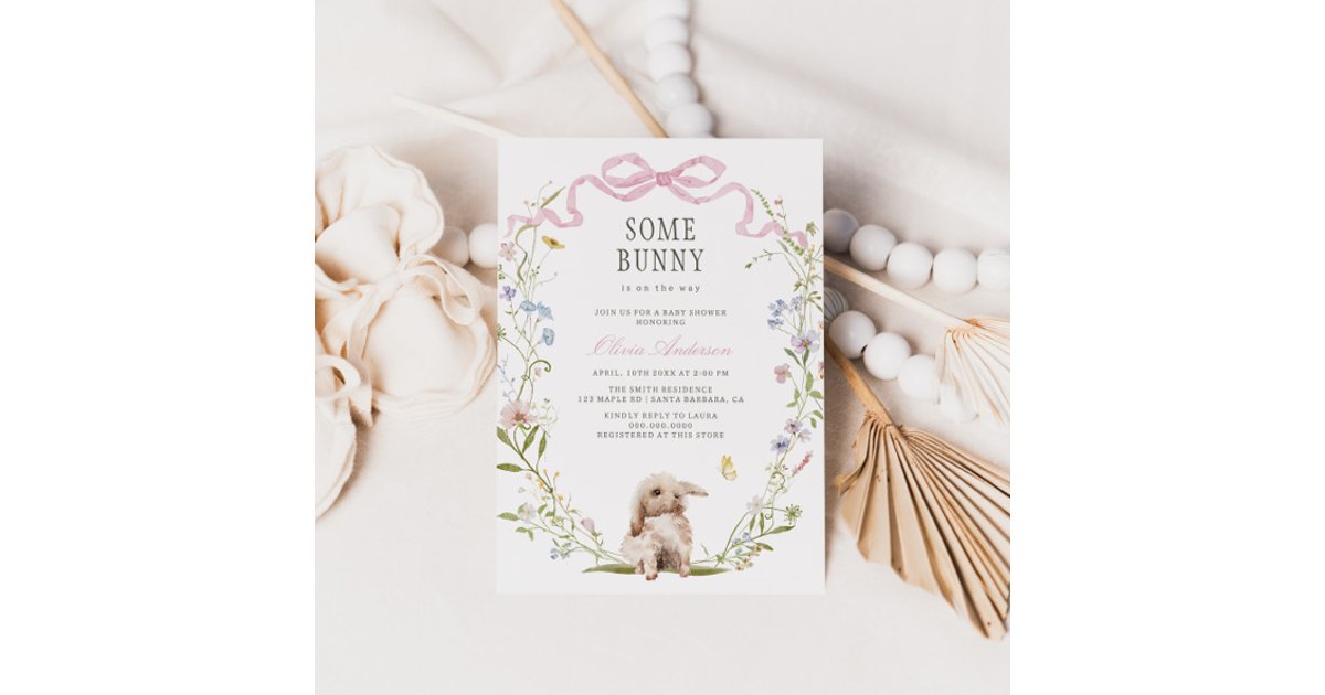 Some Bunny Spring Baby Shower Invitation | Zazzle
