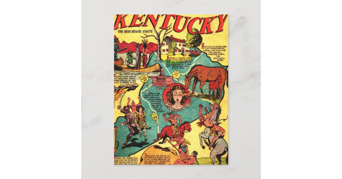 Some Facts About Kentucky Postcard | Zazzle