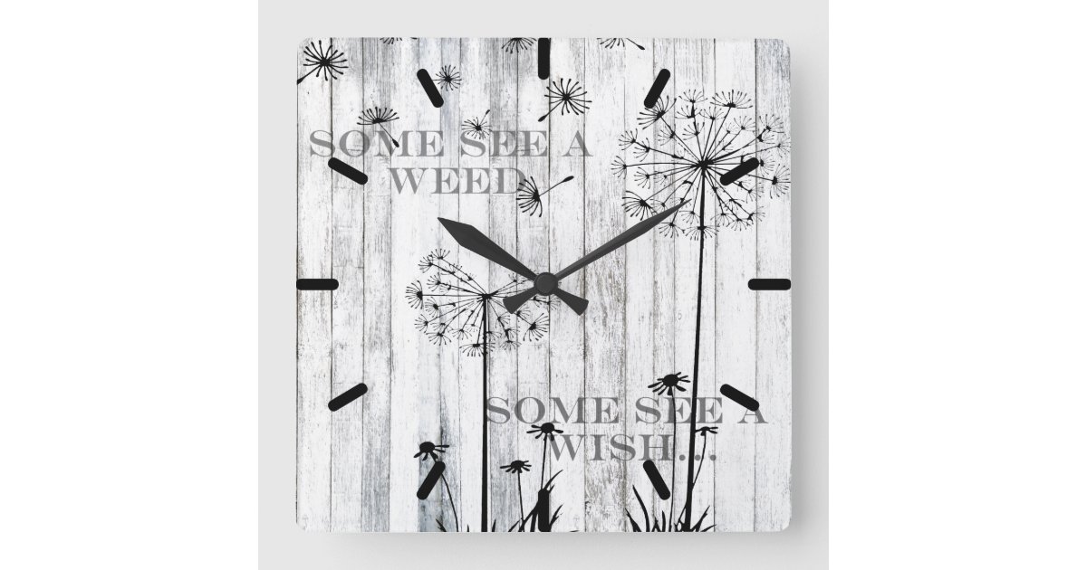 Some See A Weed Square Wall Clock | Zazzle