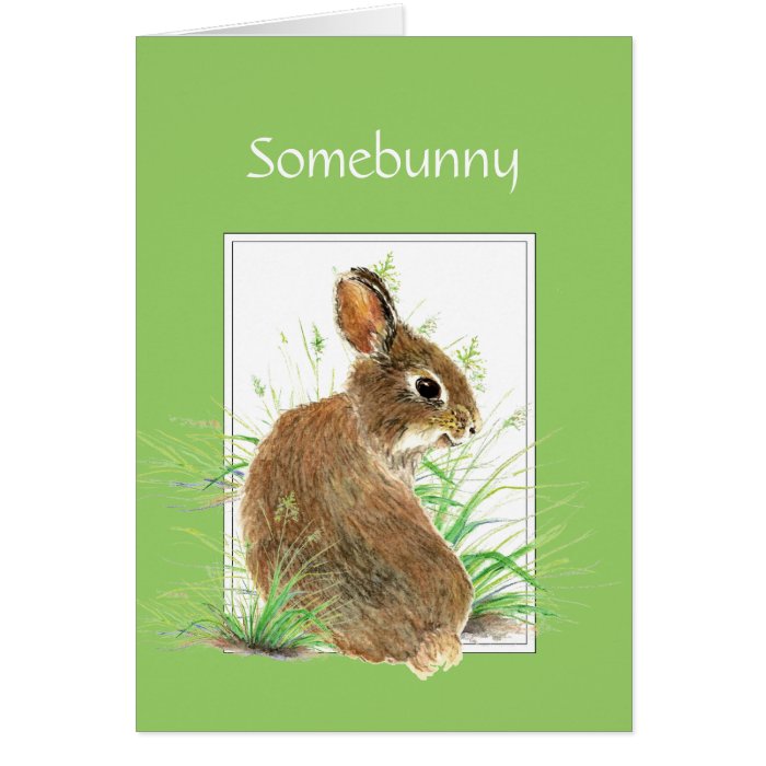 Somebunny Get Well Wishes, Cute Rabbit, Bunny Card | Zazzle