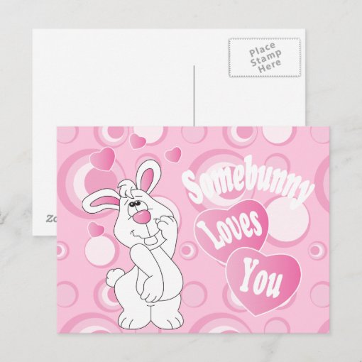 Somebunny Love You Bunny Postcard | Zazzle