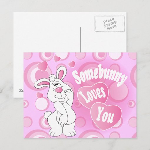 Somebunny Love You Bunny Postcard | Zazzle