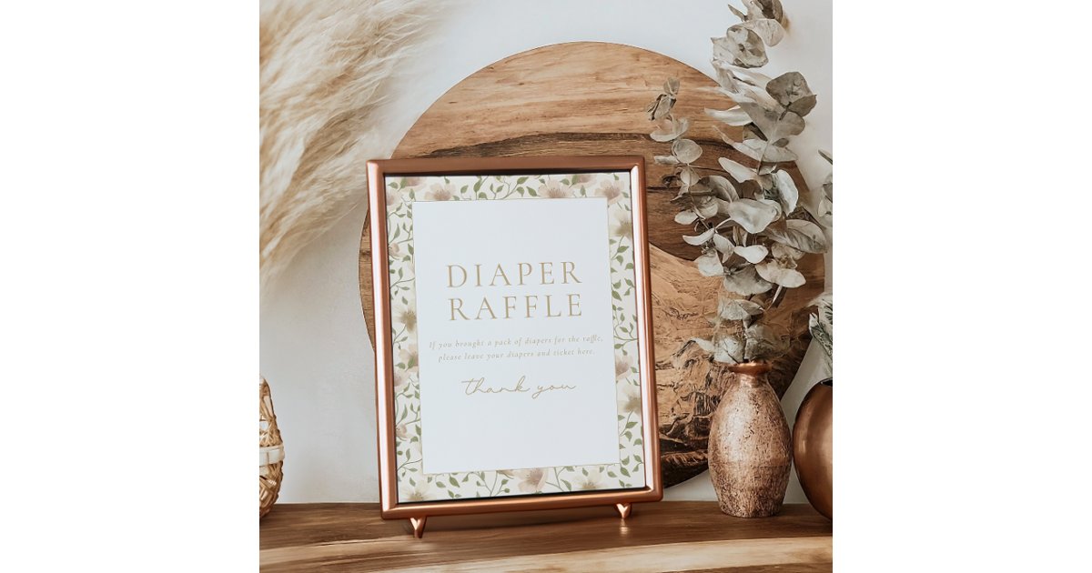 Somebunny Spring Easter Floral Raffle Sign | Zazzle