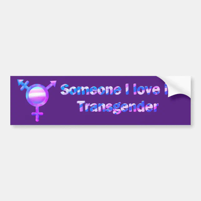 Someone I love is Trans 3D Bumper Sticker | Zazzle