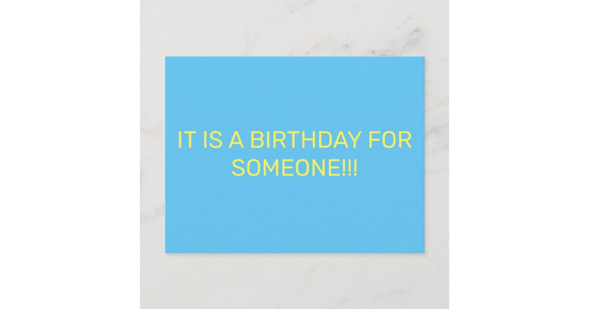 SOMEONE'S BIRTHDAY INVITATION POSTCARD | Zazzle