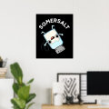 Somersalt Funny Somersault Salt Pun Dark BG Poster | Zazzle