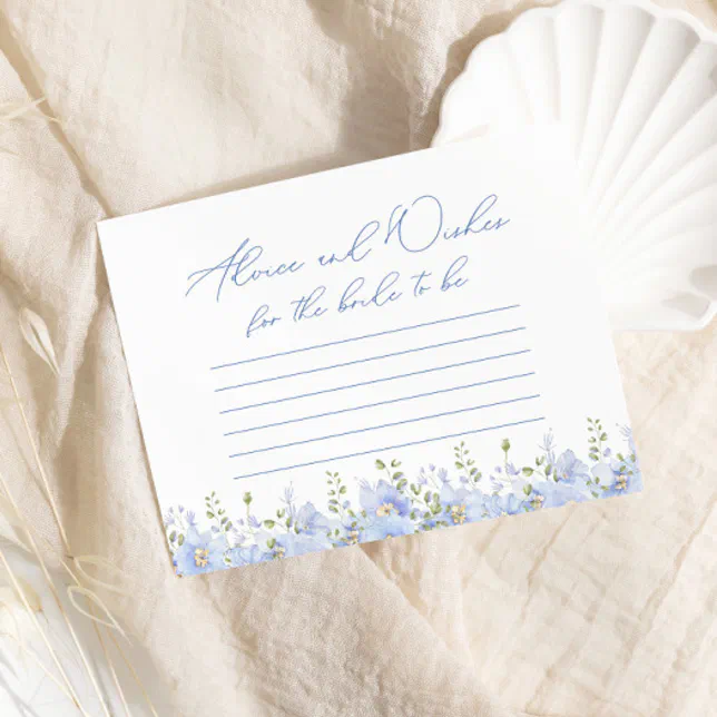Something Blue Advice Bridal Shower Enclosure Card | Zazzle
