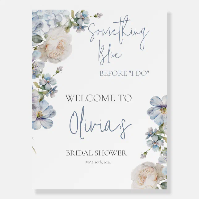 Something Blue Before "I Do" Welcome Sign | Zazzle