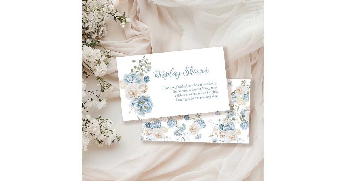 Something Blue Bridal Display Shower Enclosure Card | Zazzle