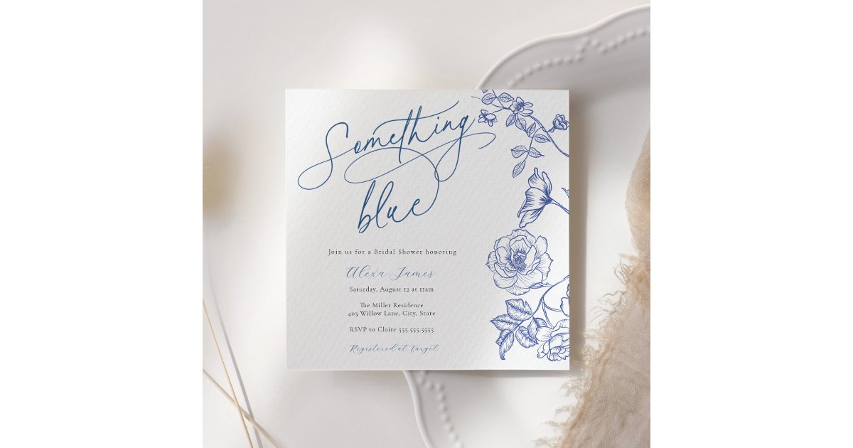Something Blue Bridal Shower Invitation | Zazzle
