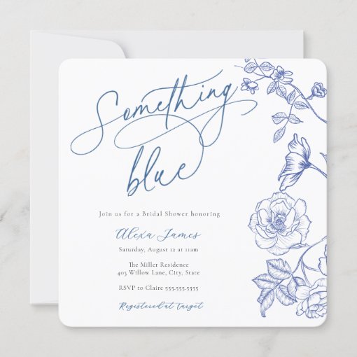 Something Blue Bridal Shower Invitation | Zazzle