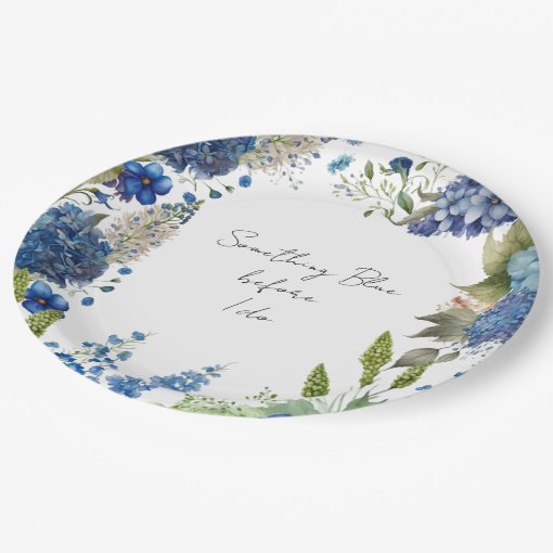 Something Blue Bridal Shower Plates | Zazzle