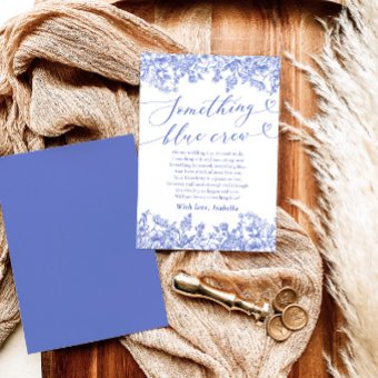 Something Blue Crew Bridesmaid Proposal Card | Zazzle