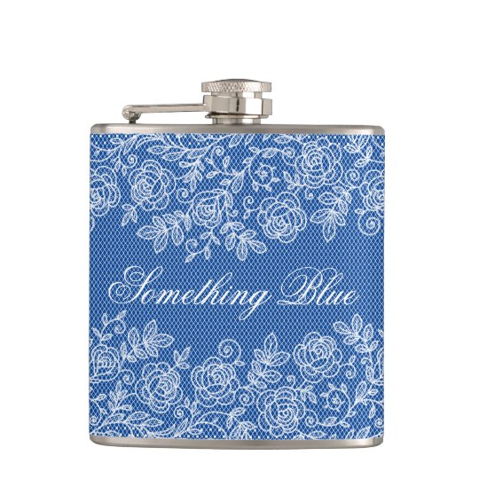 Something Blue for the Bride Personalize Flask | Zazzle.com