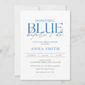 Something Blue Unique Bridal Shower Theme Invitation | Zazzle