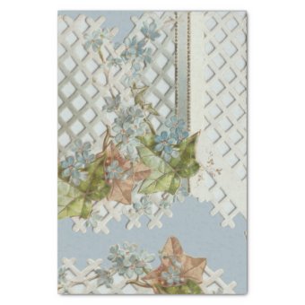 Something Blue Vintage Forget-Me-Nots Tissue Paper | Zazzle