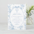 Something Blue Vintage Toile First Holy Communion Invitation | Zazzle