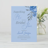 Something Blue Watercolor Floral Bridal Shower Invitation | Zazzle
