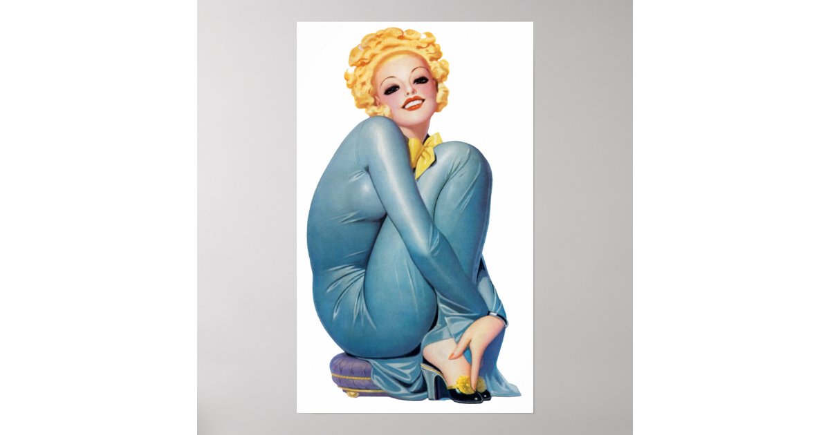 Something Snug Pin Up Girl Poster | Zazzle