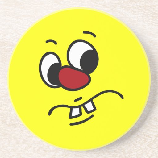 Something Stinky Smiley Face Grumpy Coaster | Zazzle