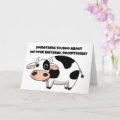SOMETHING TO MOO ABOUT ON BIRTHDAY *RECEPTIONIST" CARD | Zazzle