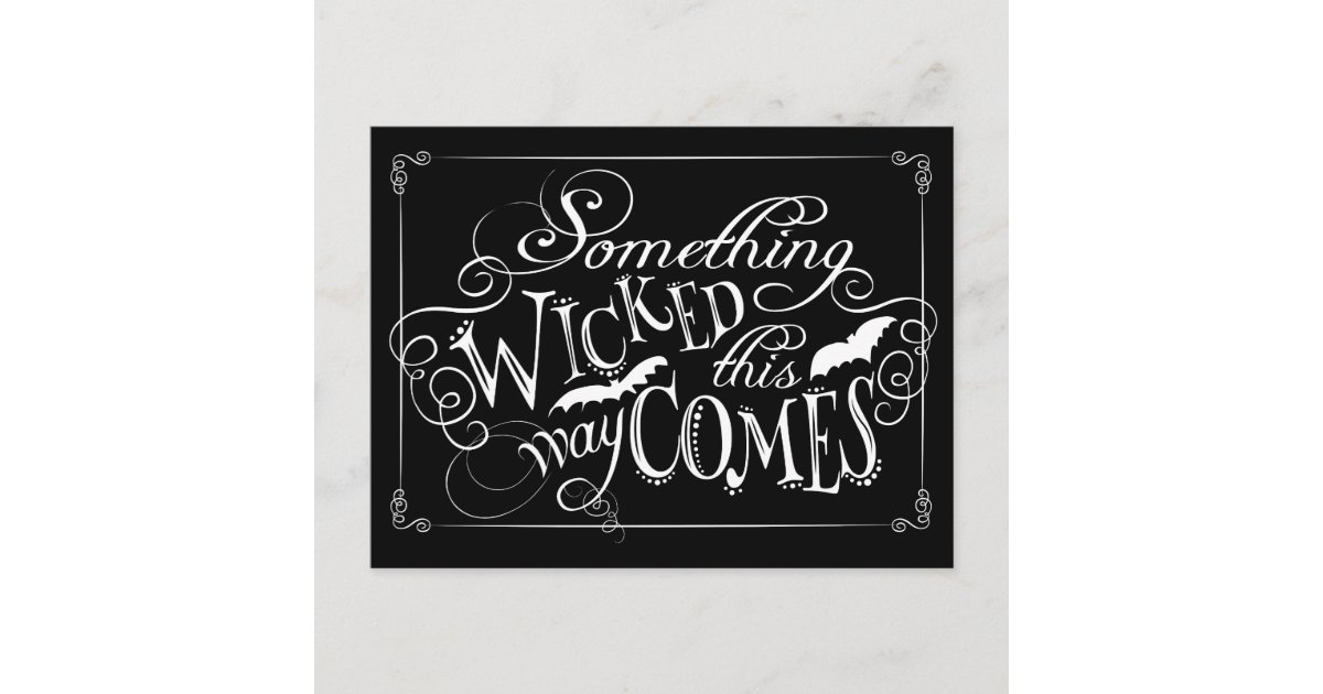 Something Wicked This Way Comes Spooky Postcard | Zazzle