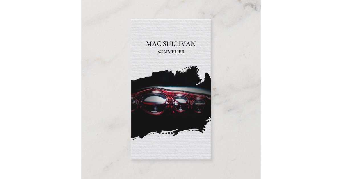 Sommelier Winery Alcohol Business Card | Zazzle