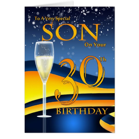 Son 30th Birthday Greeting Card Special Son Zazzle