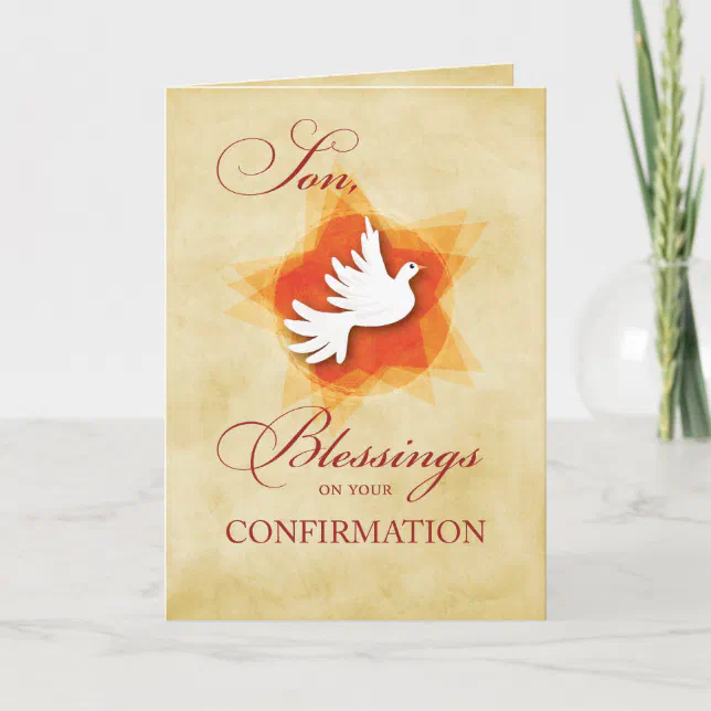 Son, Confirmation Congratulations Blessings Card | Zazzle