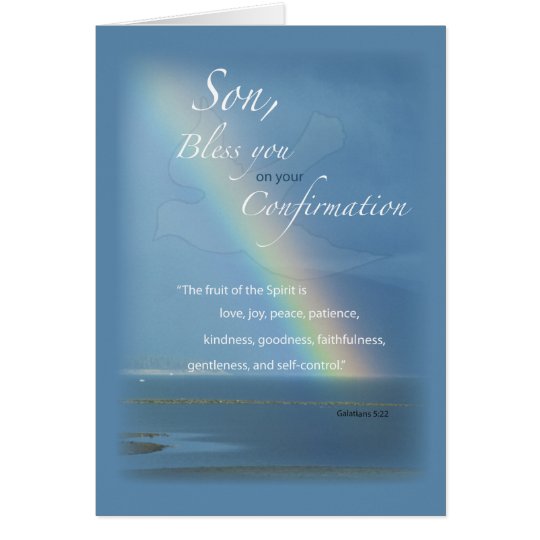 Son, Confirmation Rainbow Congratulations Card | Zazzle.com