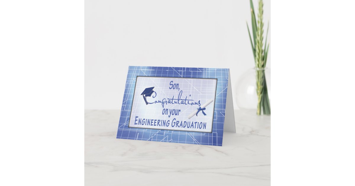 Son, Engineering Graduation Congratulations, Bl Card | Zazzle