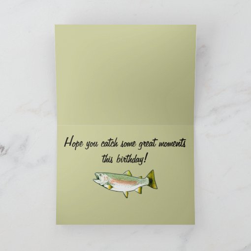Son Happy Birthday: Rainbow Trout Card | Zazzle