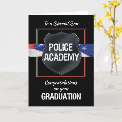 Son, Police Academy Graduation Congratulations Card | Zazzle