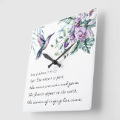 Song of Solomon 2:11-12 Hummingbird Flowers Bible Square Wall Clock ...
