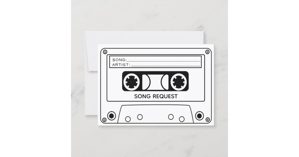 Song Request RSVP Card | Zazzle
