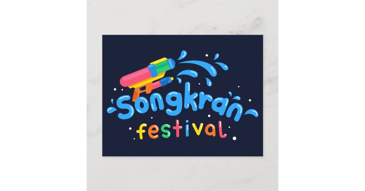 Songkran Watergun Postcard | Zazzle