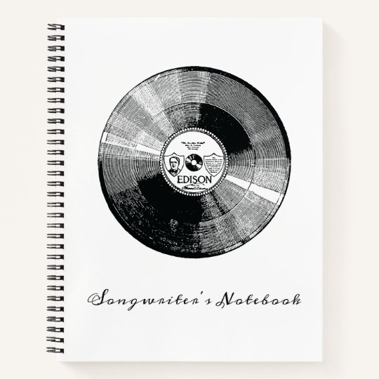 Songwriter's Notebook, record album, personalized Notebook | Zazzle.com