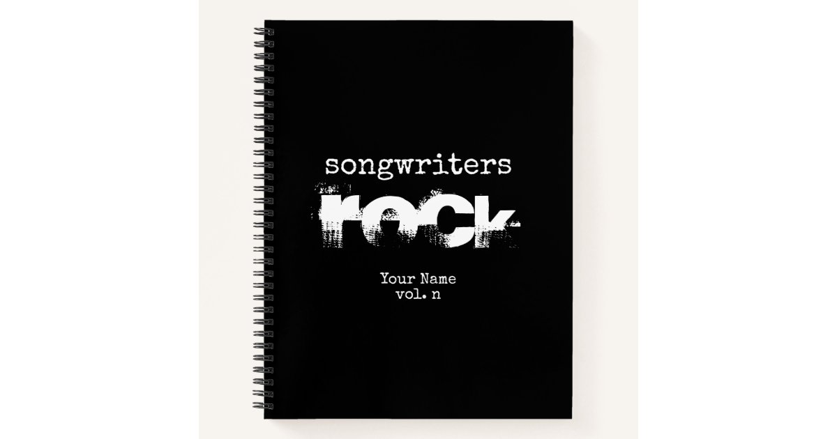 Songwriters Rock Personalized Songwriter Notebook | Zazzle