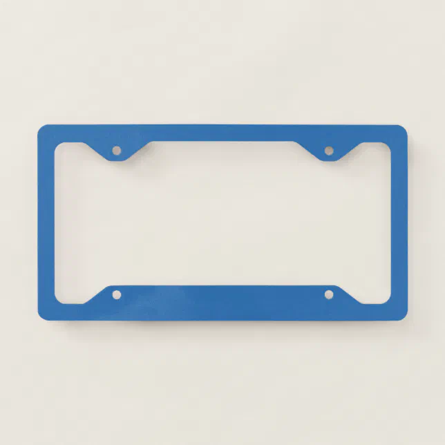 Sonic Blue Solid Color Print, Jewel Tone Colors License Plate Frame ...