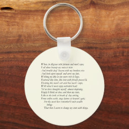 Sonnet # 29 by William Shakespeare Keychain | Zazzle