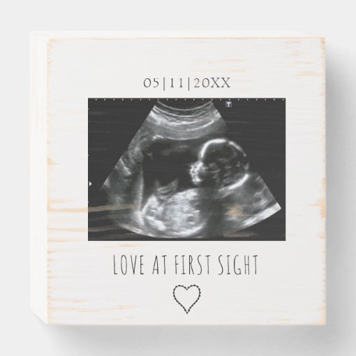 Sonogram Picture Photo Gift Baby Ultrasound Wooden Box Sign | Zazzle