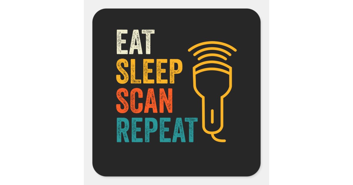 Sonographer Sonography Scan Square Sticker | Zazzle