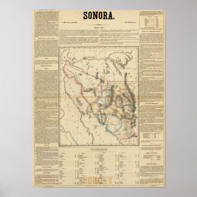 Sonora, Mexico Poster | Zazzle